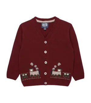 Trotters Wool-blend Tarquin Train Cardigan - Red