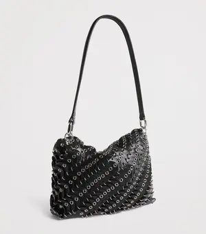 Rabanne Leather Embellished Shoulder Bag