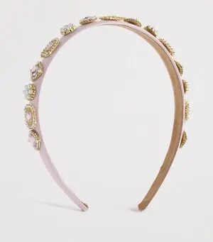 DAVID CHARLES Embellished Velvet Hairband