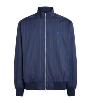 Adidas X Wales Bonner Pinstripe Bomber Jacket - Navy