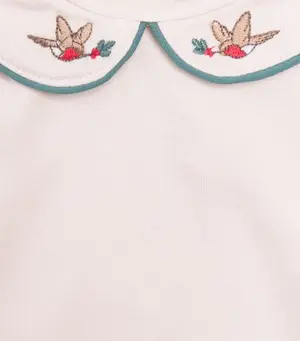 MORI Bamboo-blend Embroidered Bodysuit