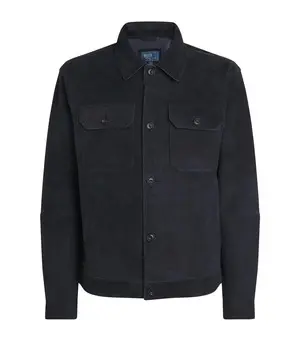 Polo Ralph Lauren Lamb Suede Overshirt - Navy
