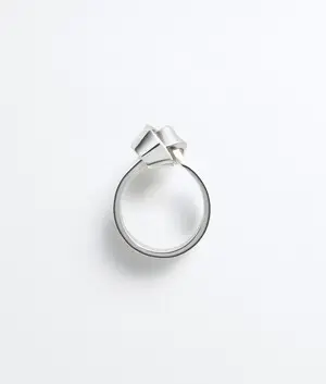 Bottega Veneta Soft Knot Ring - Silver