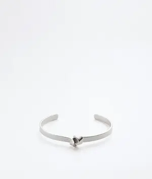 Bottega Veneta Soft Knot Cuff Bracelet - Silver