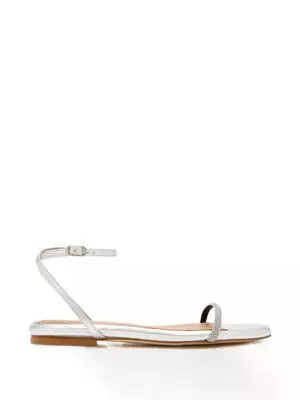 ANDREA GOMEZ Brooks Flat Sandals - Silver