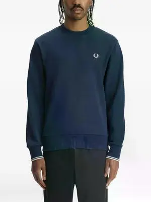 Fred Perry Logo-embroidered Tipped-cuff Sweatshirt