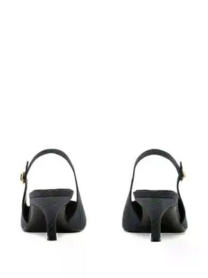 Burberry Check Dame Slingback Pumps