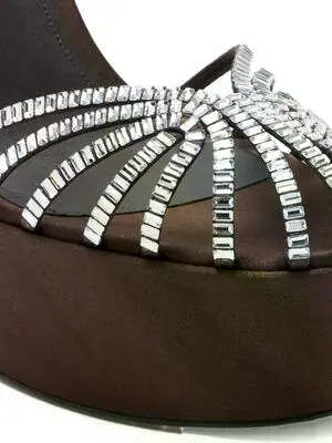 ALEVI MILANO Eva Crystal-embellished Platform Sandals