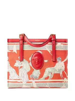 Versace Medusa-plaque Printed Tote Bag