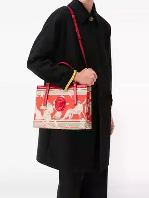 Versace Medusa-plaque Printed Tote Bag