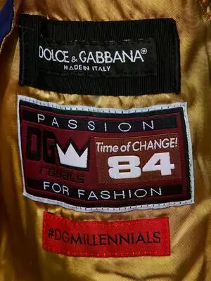 Dolce & Gabbana Quilted Patchwork Bomber Jacket - Blue