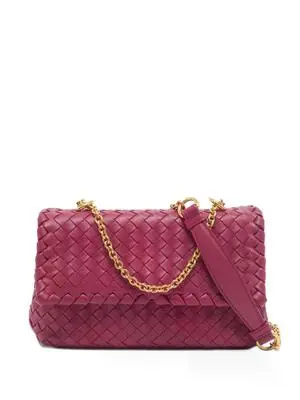 Bottega Veneta Olimpia Intrecciato Leather Mini Bag - Red
