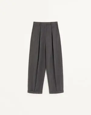 Valentino Garavani Trousers In Multicolour Pinstripe - Grey/multicolour