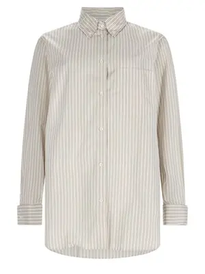 Aspesi Camicia In Popeline Di Cotone - Beige