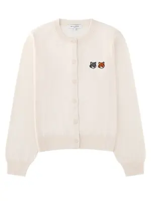 Maison Kitsuné Cardigan "double Fox Head - White