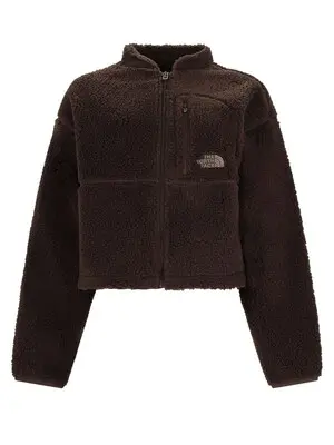 The North Face Felpa In Pile "extreme" Con Zip - Brown
