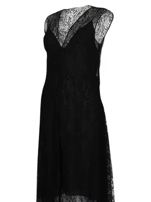 Fendi Abito Midi In Pizzo Flowers E Bacche