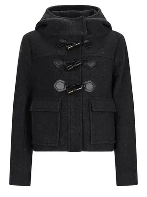 GANNI Cappotto Mini In Lana - Black