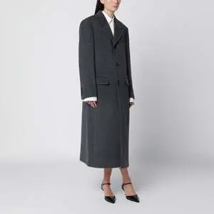 DUNST Charcoal Double-breasted Wool Coat