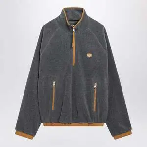 AMI Paris Half-zip Fleece Vareuse With Bouclé Chest Patch