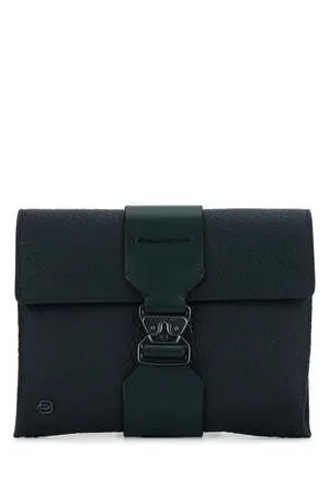 PIQUADRO PIQUADRO Leather Pouch Bag Bluve