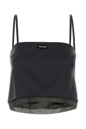 Miu Miu Sleek Wrap-style Cropped Top