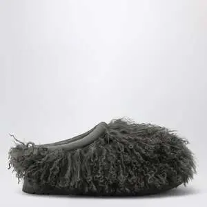 UGG Tazz Fluff Momma Shearling Platform Slippers - Grey