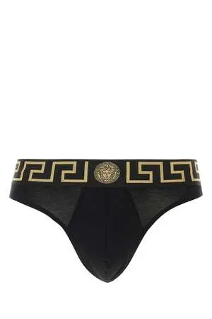 Versace Stretch Cotton Thong
