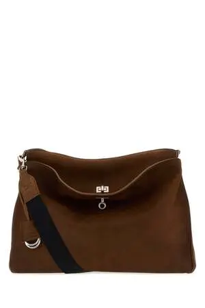 Balenciaga Leather Rodeo Messenger Shopping Handbag - Brown