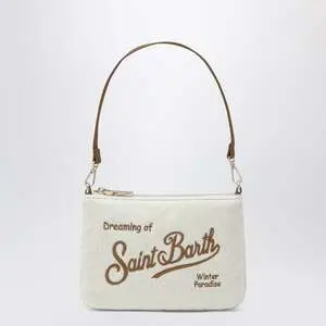 MC2 SAINT BARTH Cream Mini Parisienne Bag In Felt - White