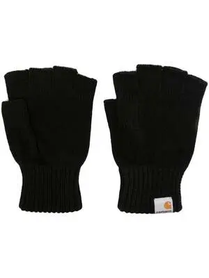 Carhartt Work In Progress Fingerless Ribbed Gloves - Black