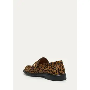 Givenchy Pinch Leopard Calf Hair Loafers