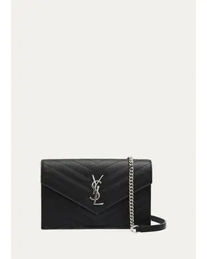 Saint Laurent Quilted Pebbled Leather Crossbody Bag