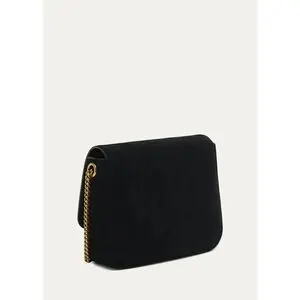 Saint Laurent Kate Flap Shoulder Bag In Suede