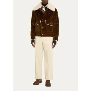 Moncler Givrand Virgin Wool Shearling-collar Down Jacket