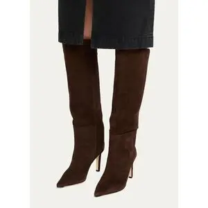 JIMMY CHOO Alizze 85 Suede Knee-high Boots