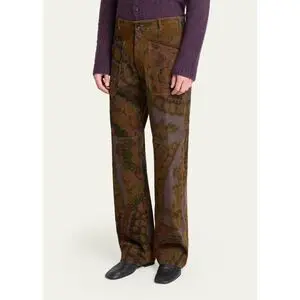 Dries Van Noten Paisley Cotton Pants