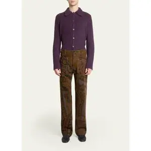 Dries Van Noten Paisley Cotton Pants