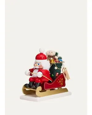 STEINBACH Santa On His Sled Nutcracker - Red Multi