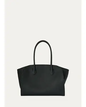 THE ROW Marlo 12 Tote Bag In Grain Leather - Black