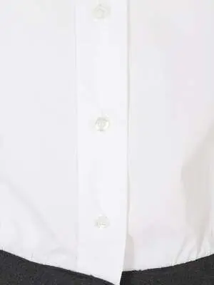 SEMICOUTURE Stretch-cotton Shirt With Waist Belt Loops