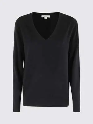 Vince Pure Cashmere V-neck Jumper With Long Sleeves - Black