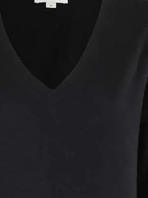 Vince Pure Cashmere V-neck Jumper With Long Sleeves - Black