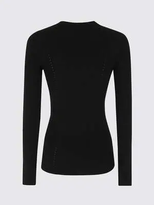 HERSKIND Slim Fit Long-sleeved Crewneck Top In Genuine Leather