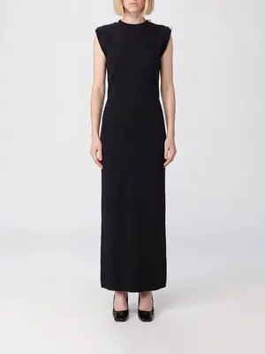 Giuseppe Di Morabito Sleeveless Long Merino Wool Sheath Dress
