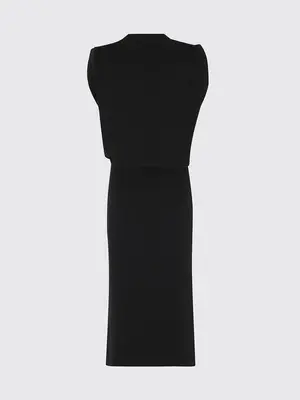 Giuseppe Di Morabito Sleeveless Long Merino Wool Sheath Dress
