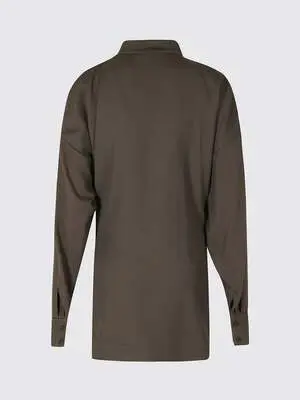 IRO PARIS Melva Draped Midi Shirt Dress In Wool Blend
