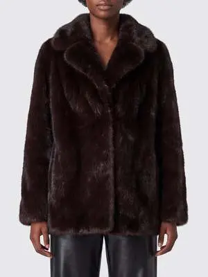 Giuseppe Di Morabito Faux Fur Coat With Classic Collar And Long Sleeves