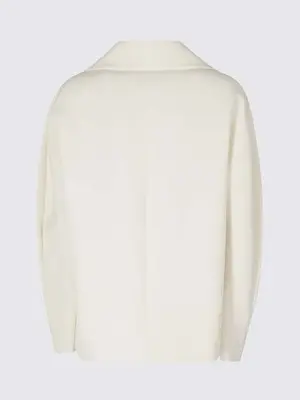 Federica Tosi Short Double-breasted 100% Cotton Coat With Lapels