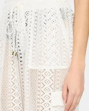 Melissa Odabash Odette Crochet Cover-up Pants - Ivory